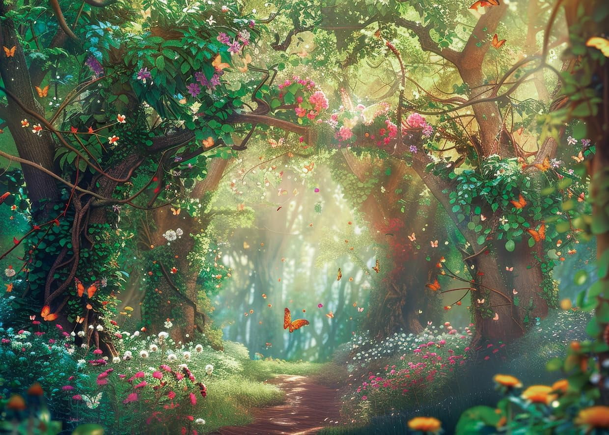 Spring Backdrop Spring Photography Background Spring Magic Garden ...