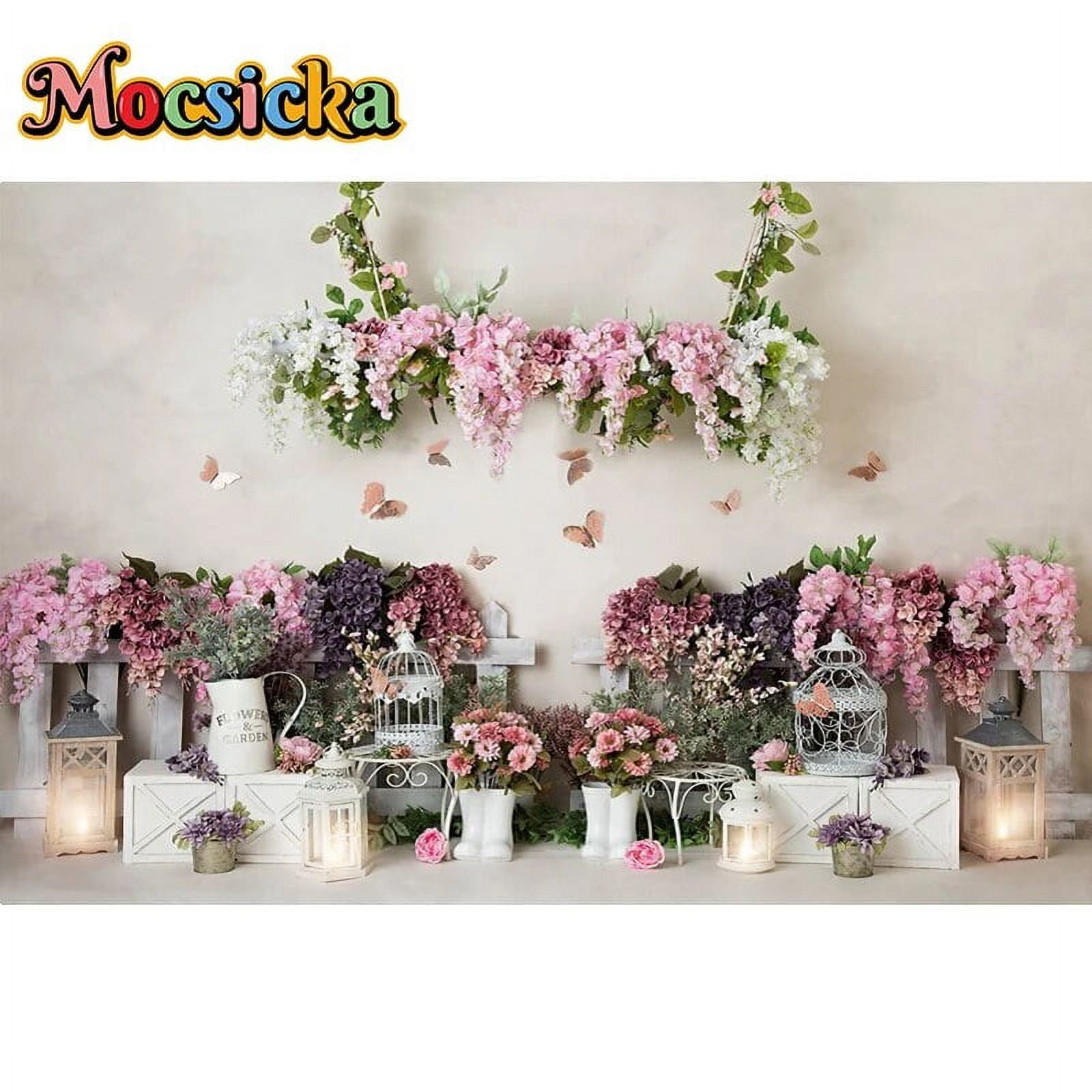 Spring Backdrop for Photography Green Leaves Wreath Spring Newborn ...