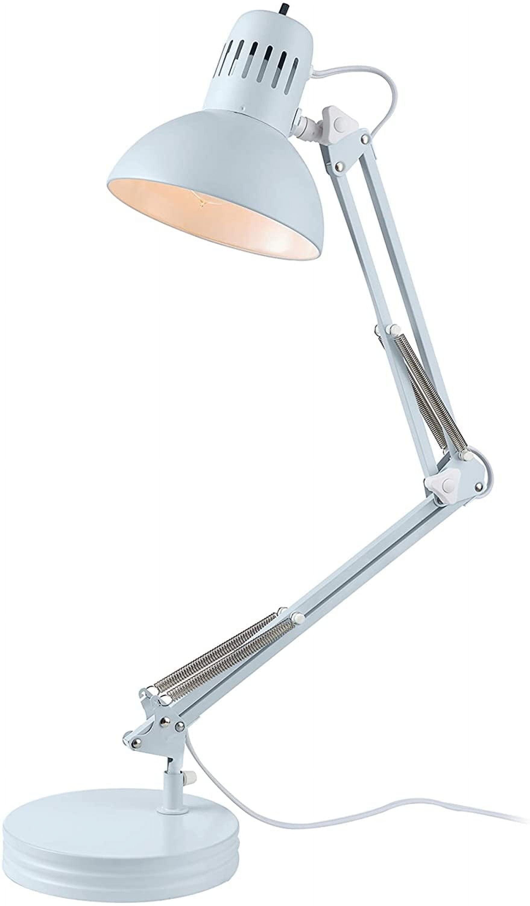 Spring Balanced Arm Desk Lamp, Matte Light Blue, On-Off Rotary Switch ...