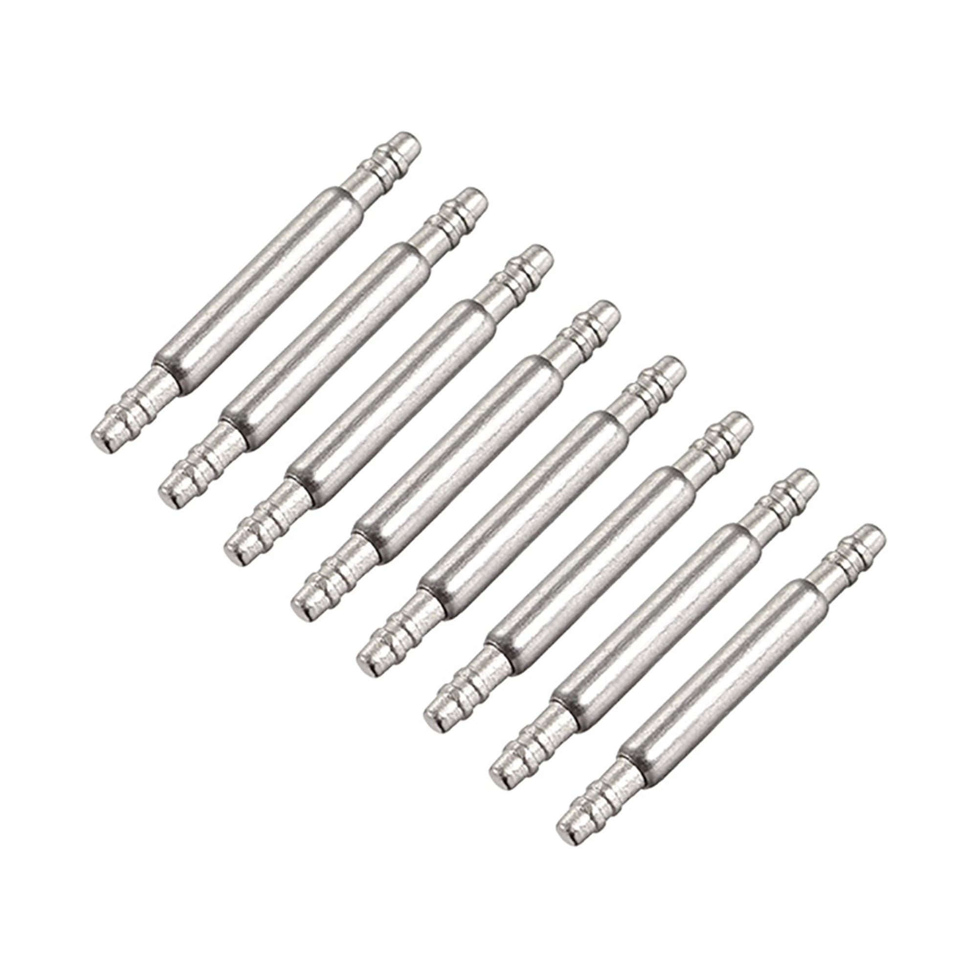 Uxcell Spring Bar Pins 10mm x 1.5mm Double Fringe Stainless Steel Watch ...