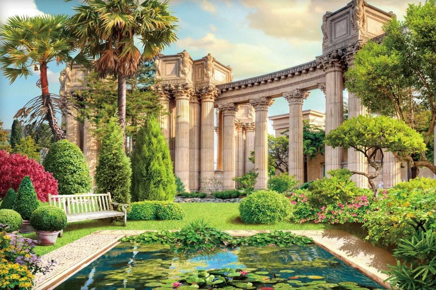 Spring Beautiful Garden Photography Backdrop Vintage Architecture ...