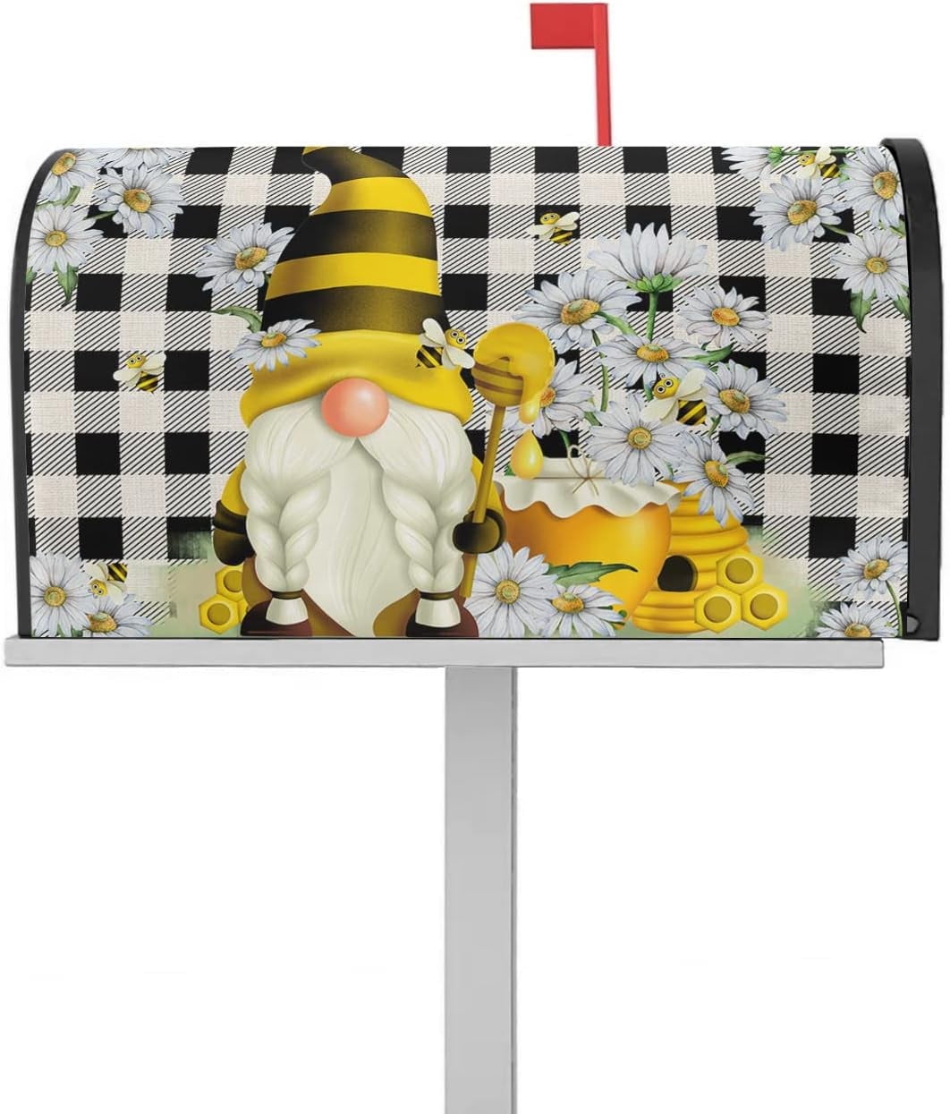 Spring Bee Gnome Magnetic Mailbox Covers 18" X 21", Honey Daisy ...
