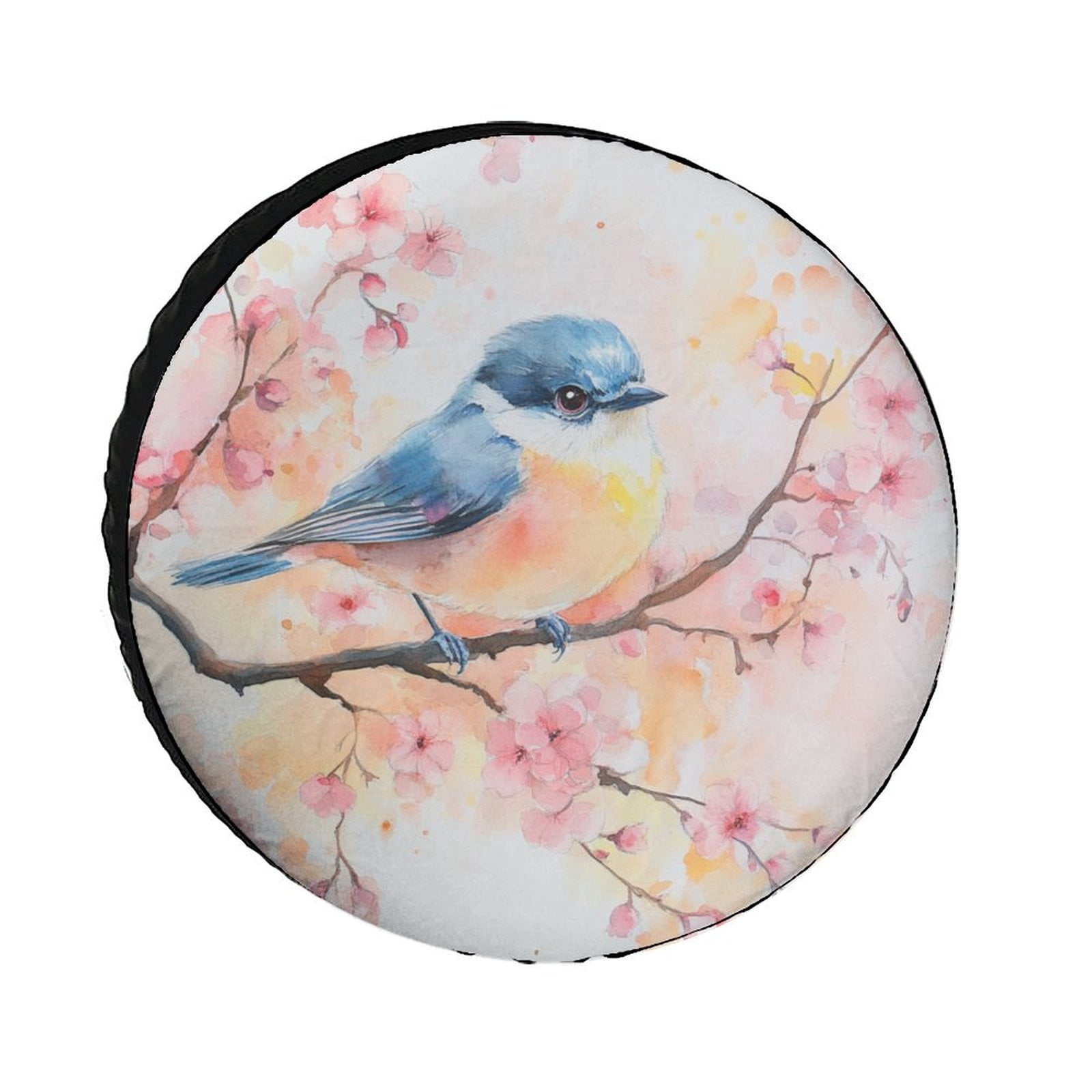 Spring Bird with Cherry Blossoms Heavy Duty Spare Tire Cover Bird ...