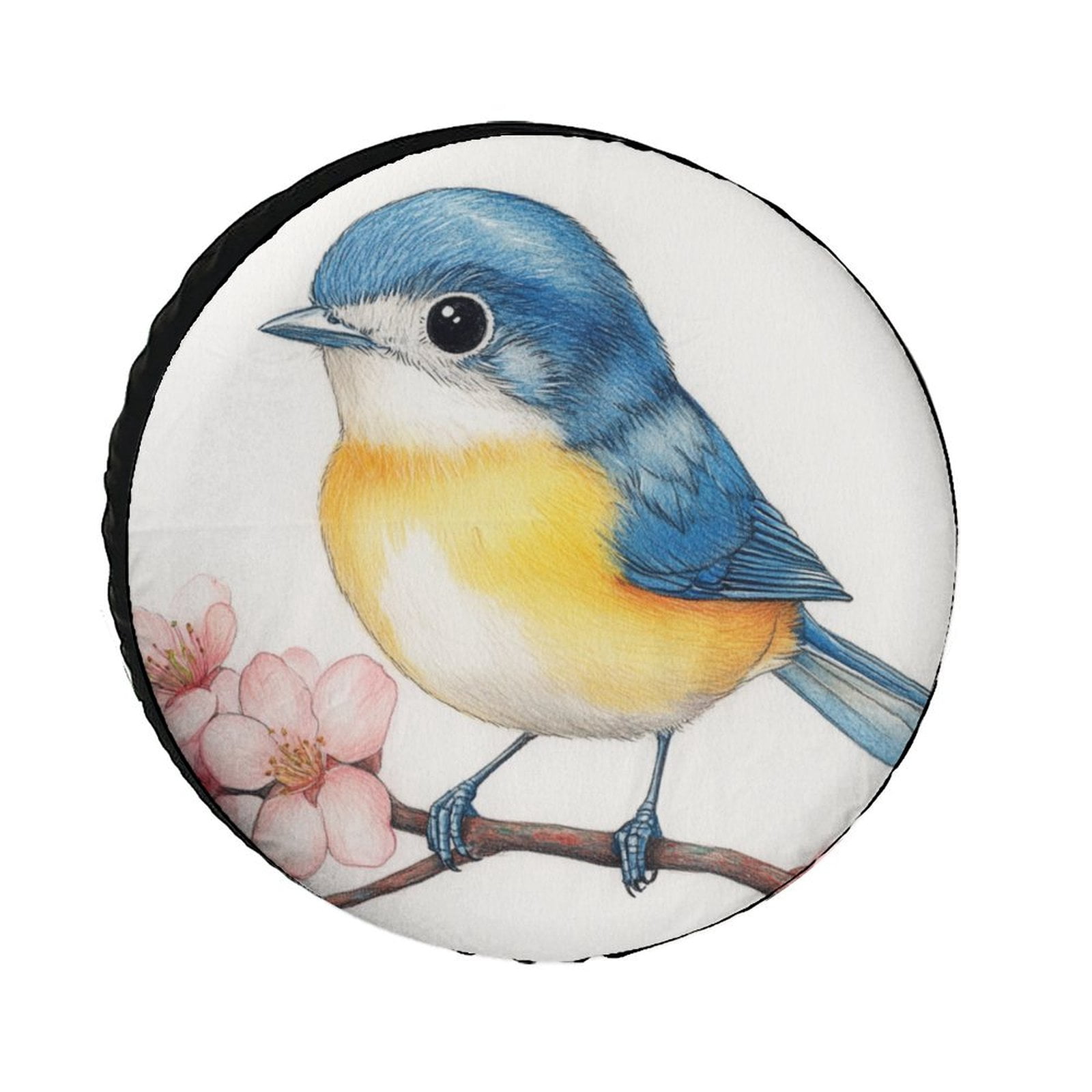 Spring Bird with Cherry Blossoms Heavy Duty Spare Tire Cover Bird ...