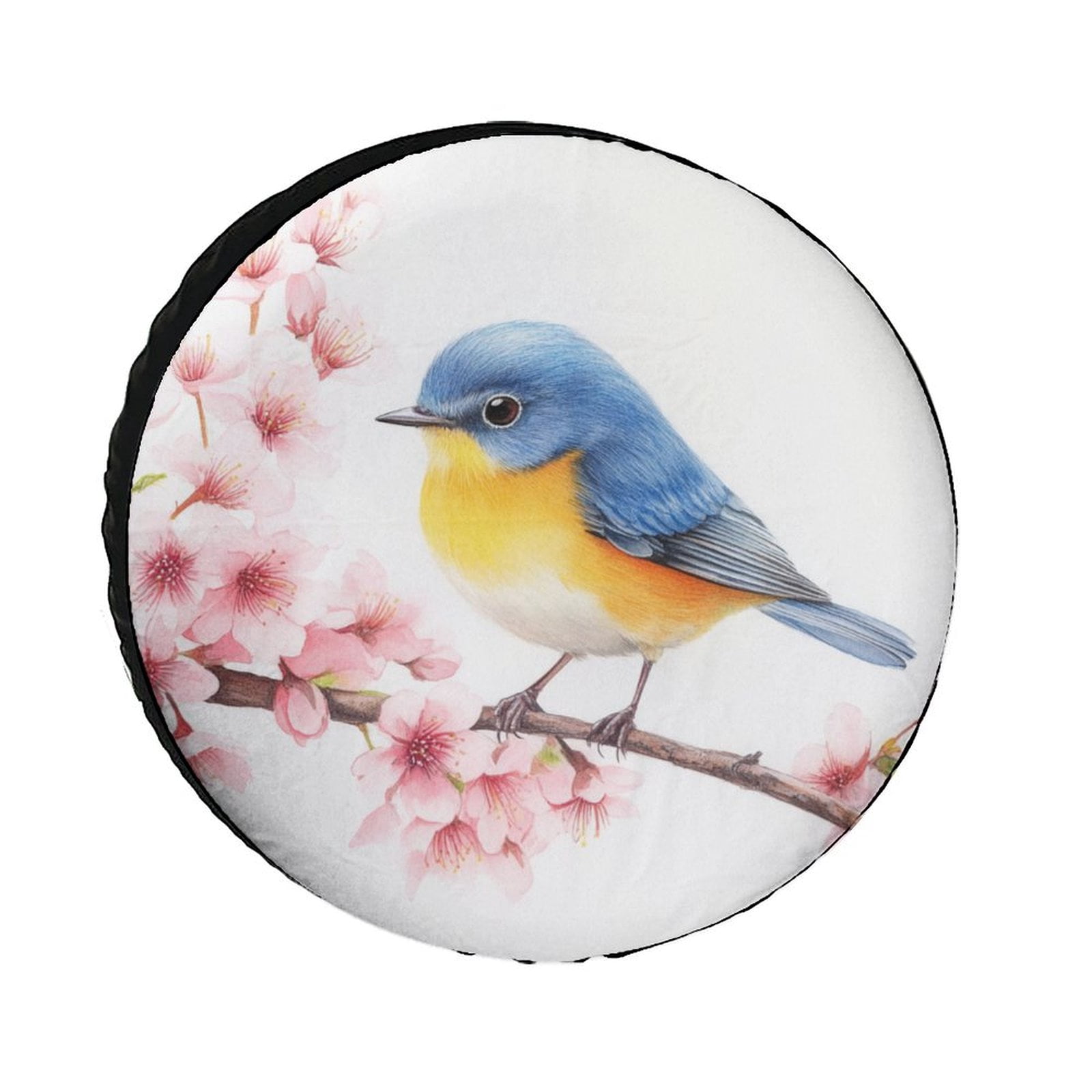 Spring Bird with Cherry Blossoms Heavy Duty Spare Tire Cover Bird ...