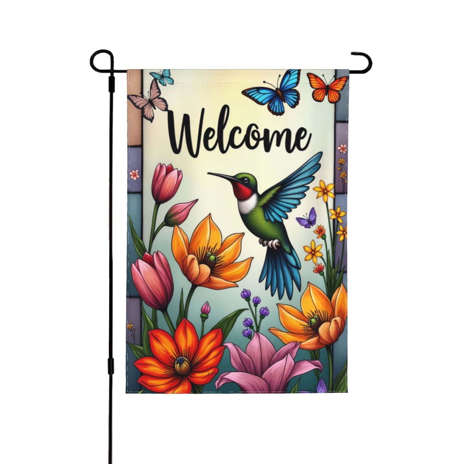 Spring Bird Garden Flag Garden Flaggarden Flag Welcome For Outside A ...
