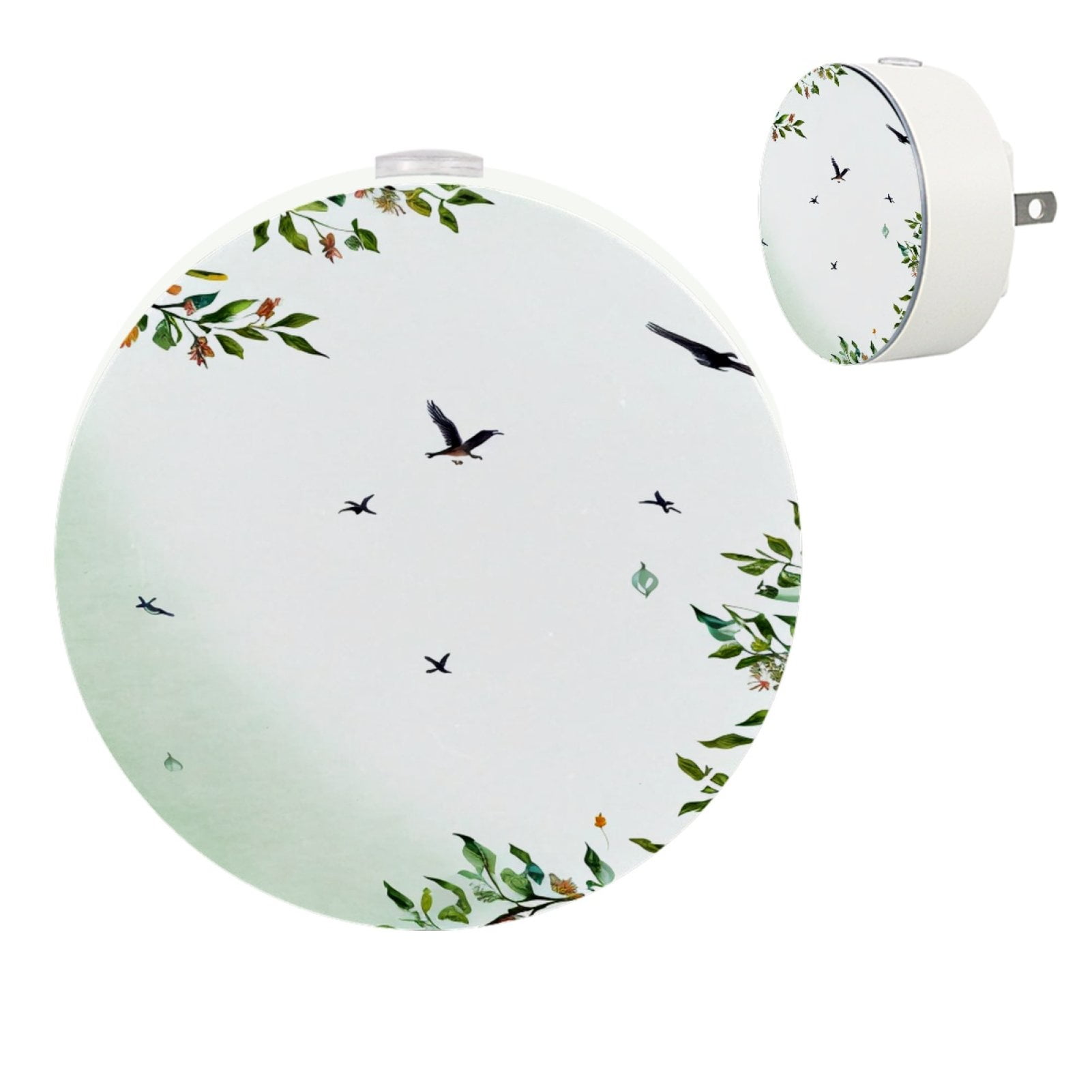 Spring Bird Green Leaves Automatic night lights plug into wall Dusk to ...
