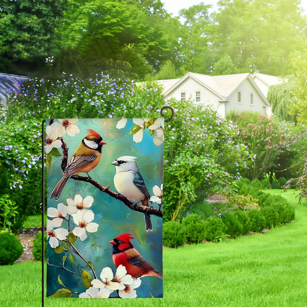 Spring Birds Garden Flags for Outside Birds Outdoor Flags ...