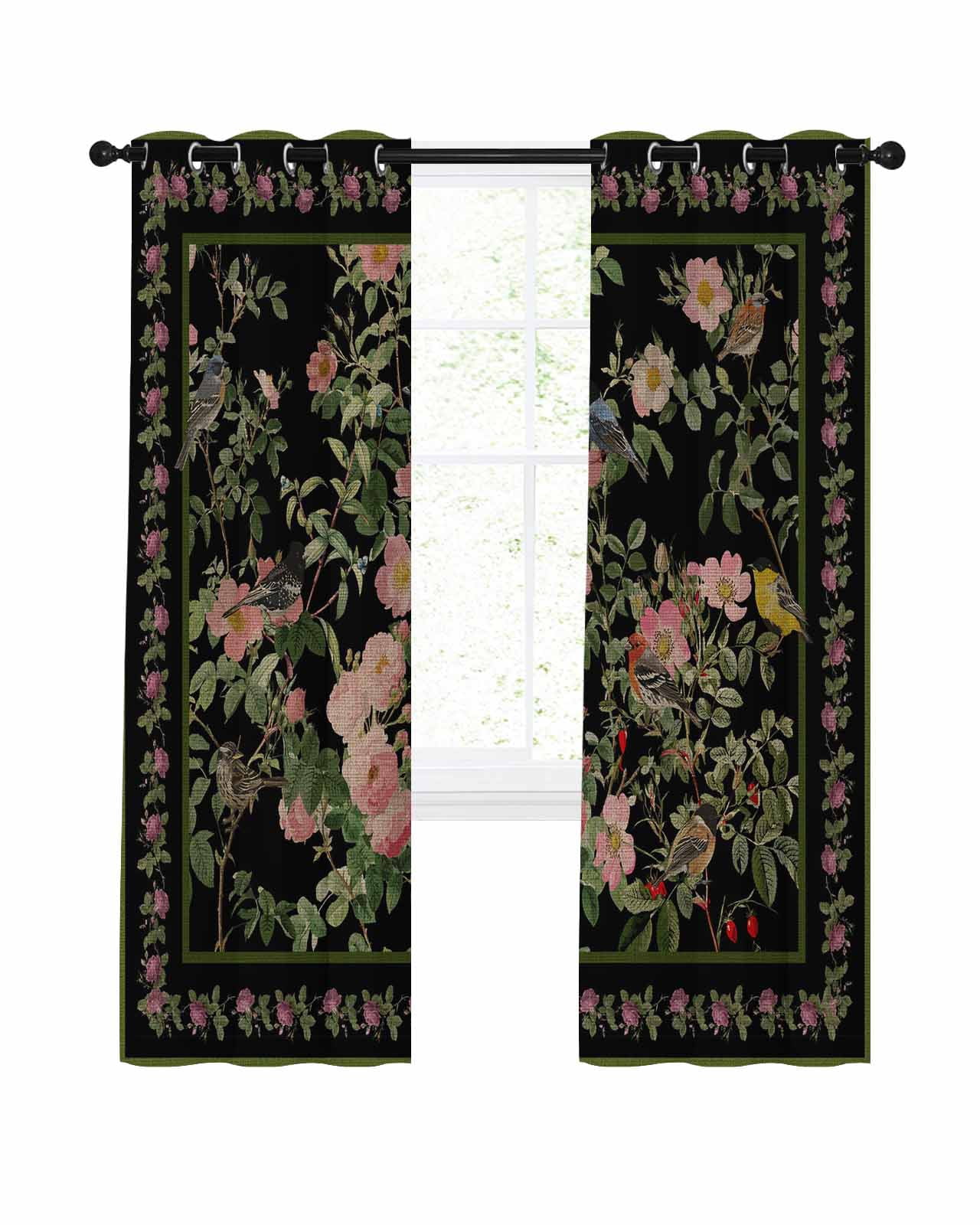 Spring Blackout Curtains 84 Inch Length Oriental Traditional Ethnic ...