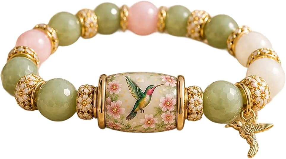Spring Blessings Hummingbird Bracelet, Love Peace Beaded Jewelry ...