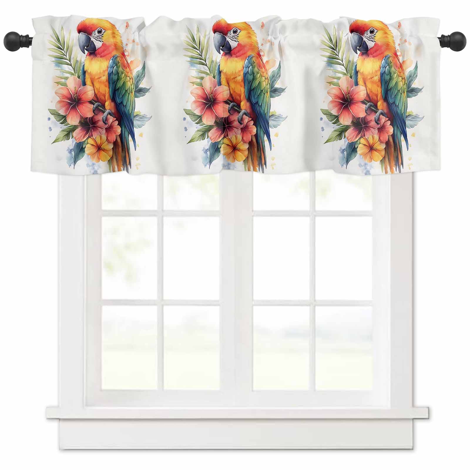 Spring Blooms Botanicals Valances for Windows Farmhouse Kitchen ...