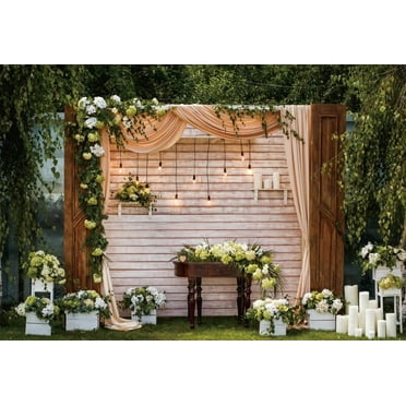 Coolmade 3 Panel Wedding Arch Draping Fabric,29.5"x18Ft Pearl Fabric ...
