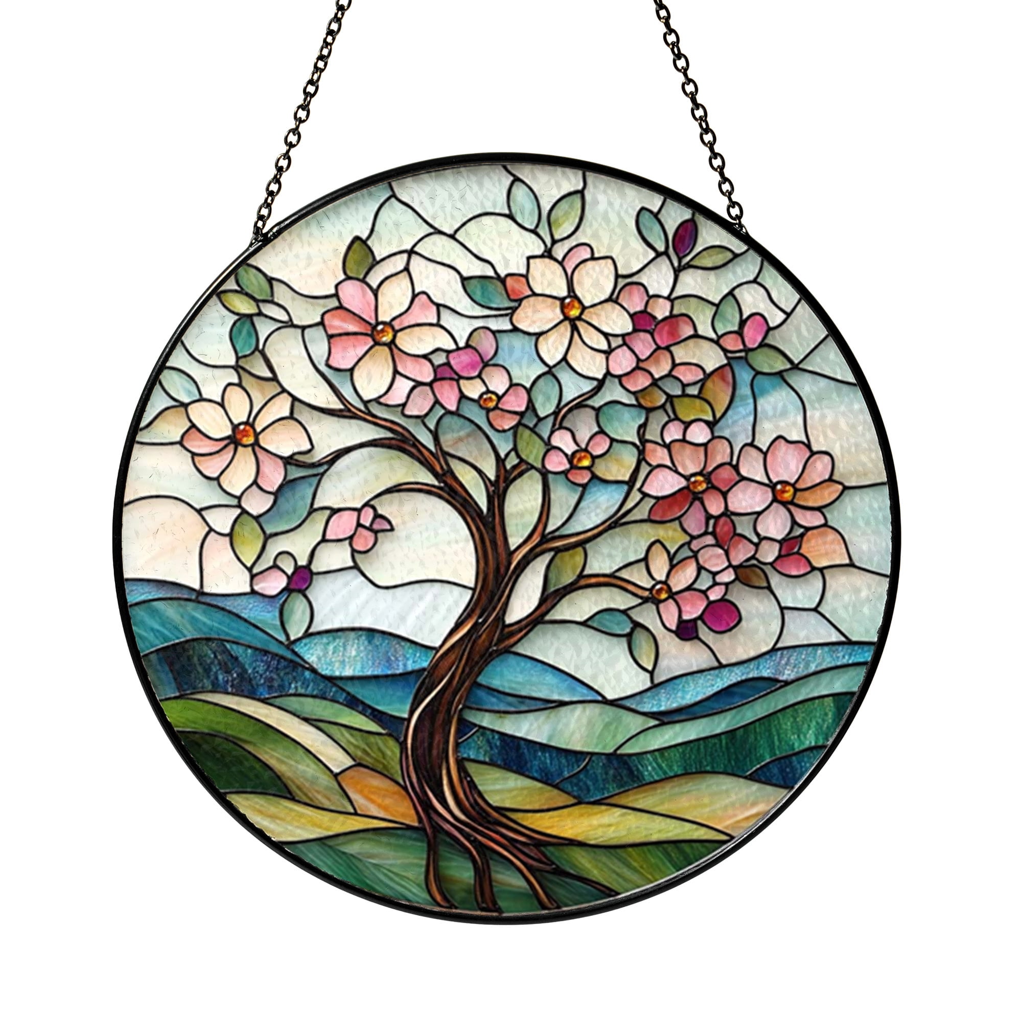 Spring Blossom Tree Stained Glass Style Window Suncatcher - Walmart.com