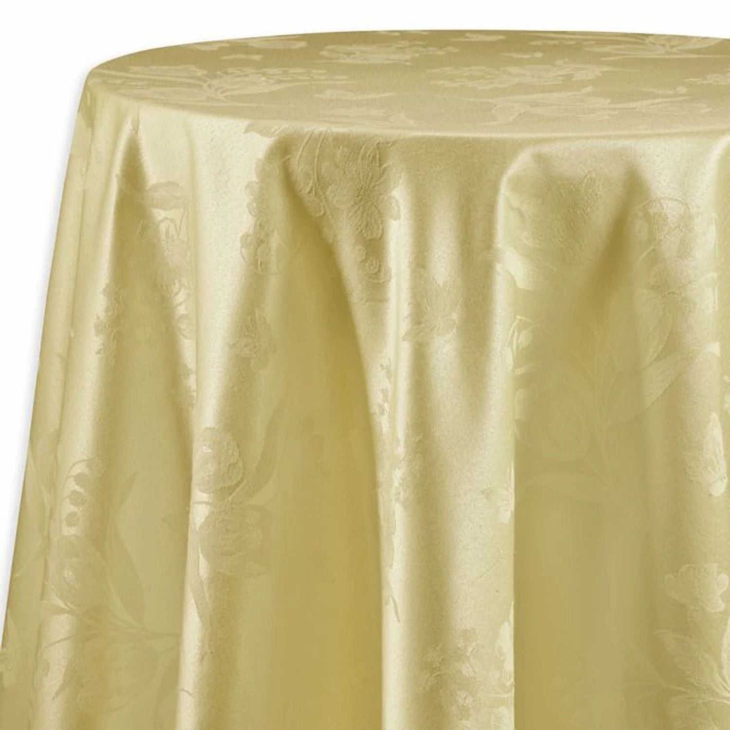 Spring Blossoms Butter Yellow Fabric Tablecloth (90 Round) - Walmart.com