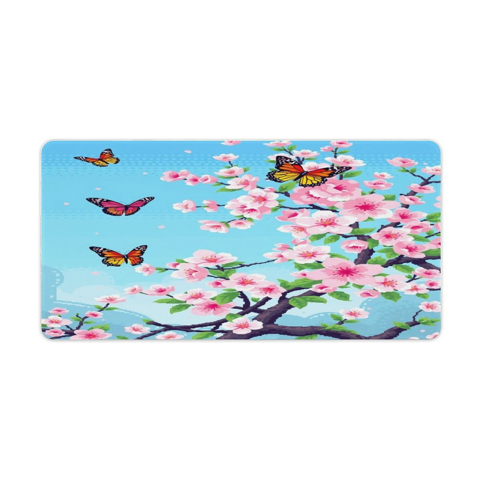 Spring Blossoms Butterflies Computer Mouse Pad Gaming Accessories Large ...