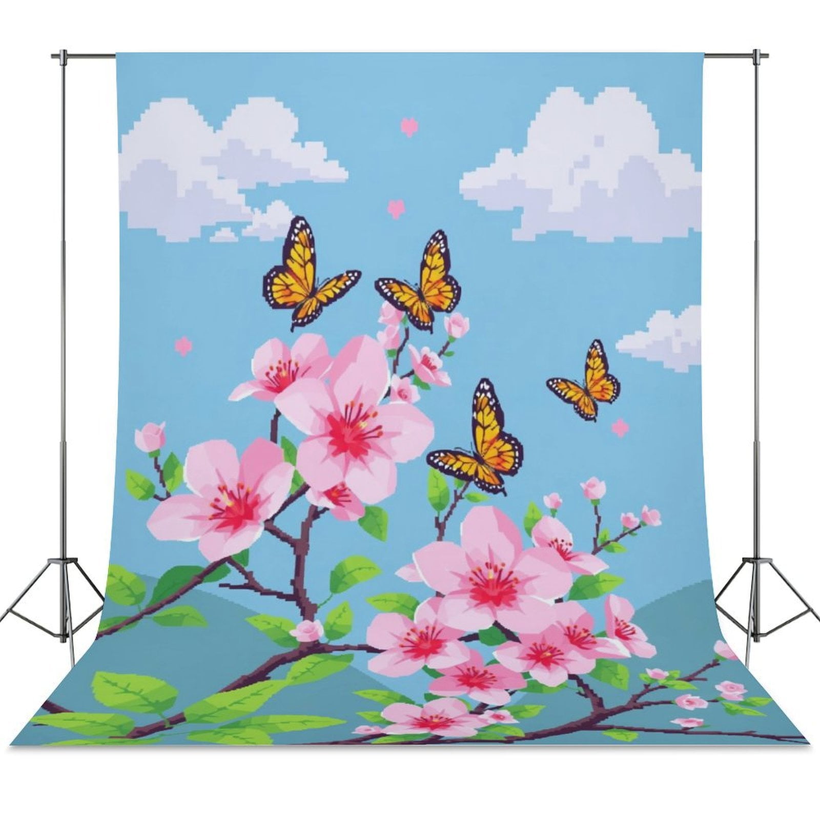 Spring Blossoms Butterflies Flowers Decorations BackdropPortrait ...