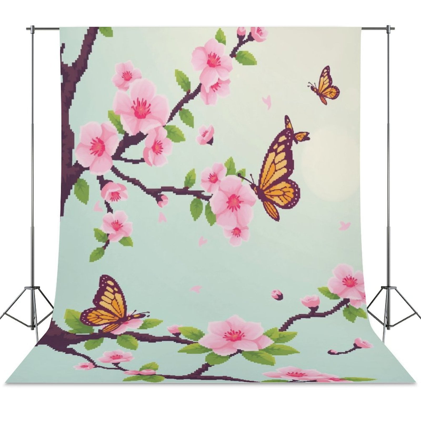 Spring Blossoms Butterflies Flowers Party Backdrop Birthday Decoration ...