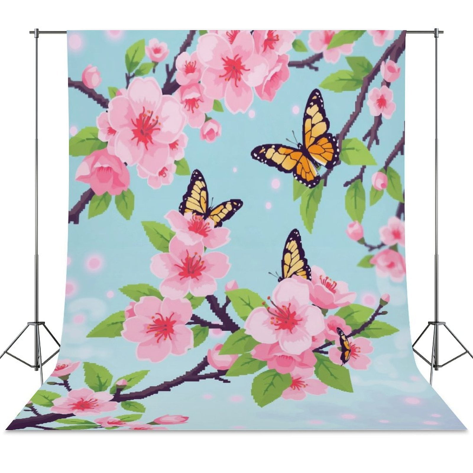 Spring Blossoms Butterflies Flowers Party Backdrop Birthday Decoration ...
