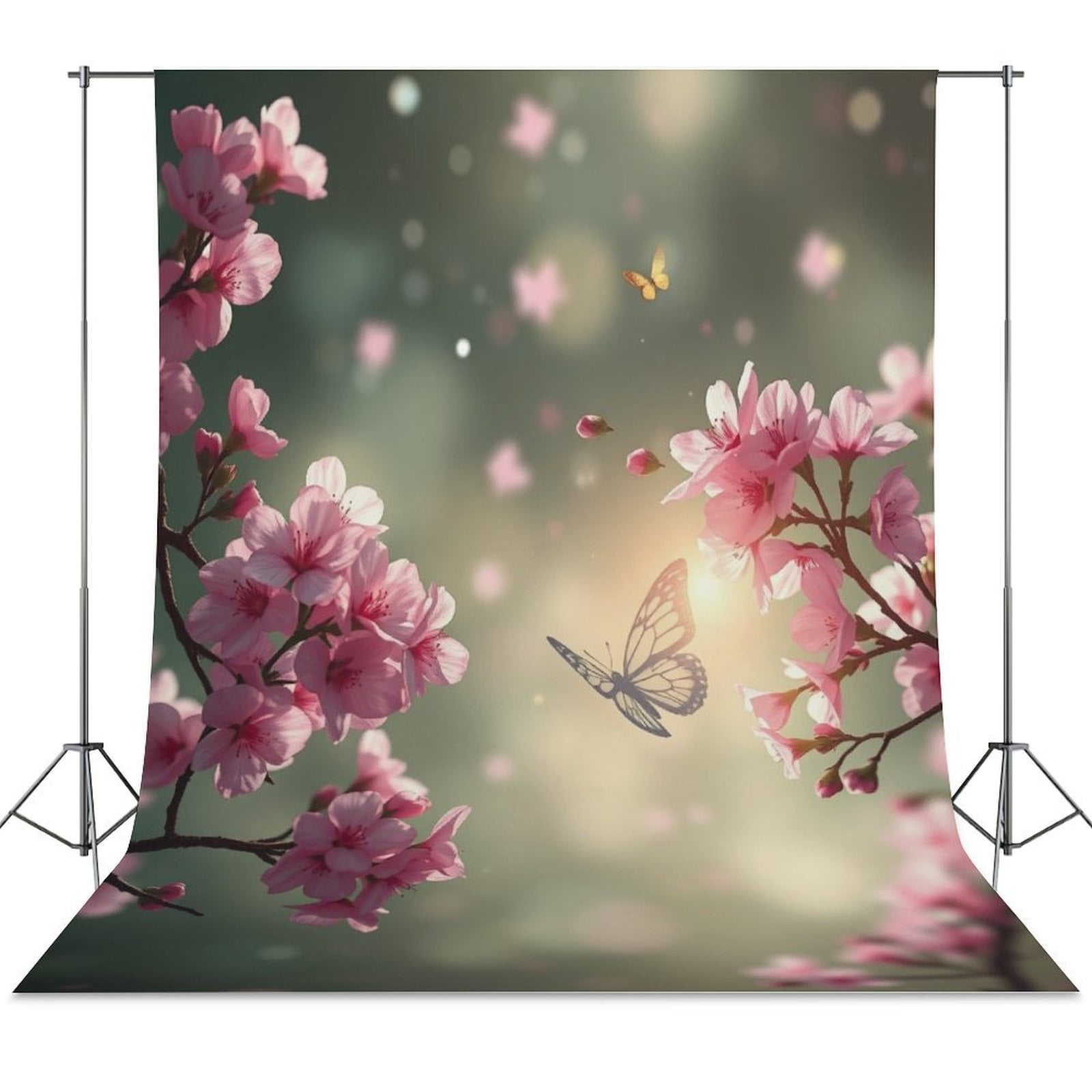 Spring Blossoms Butterfly Flight Party Backdrop Birthday Decoration ...