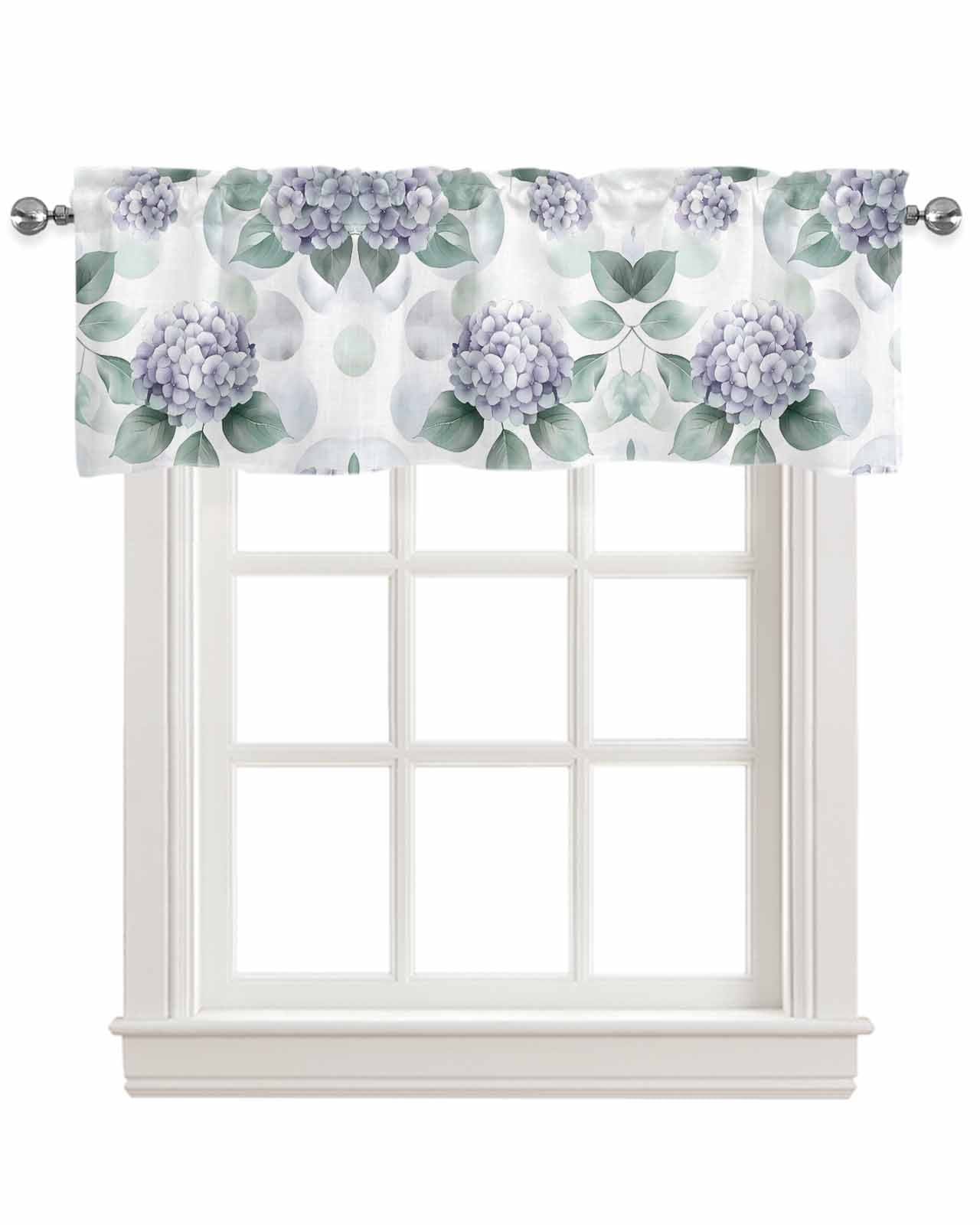 Spring Botanical Kitchen Valances for Windows Farmhouse Linen Window ...