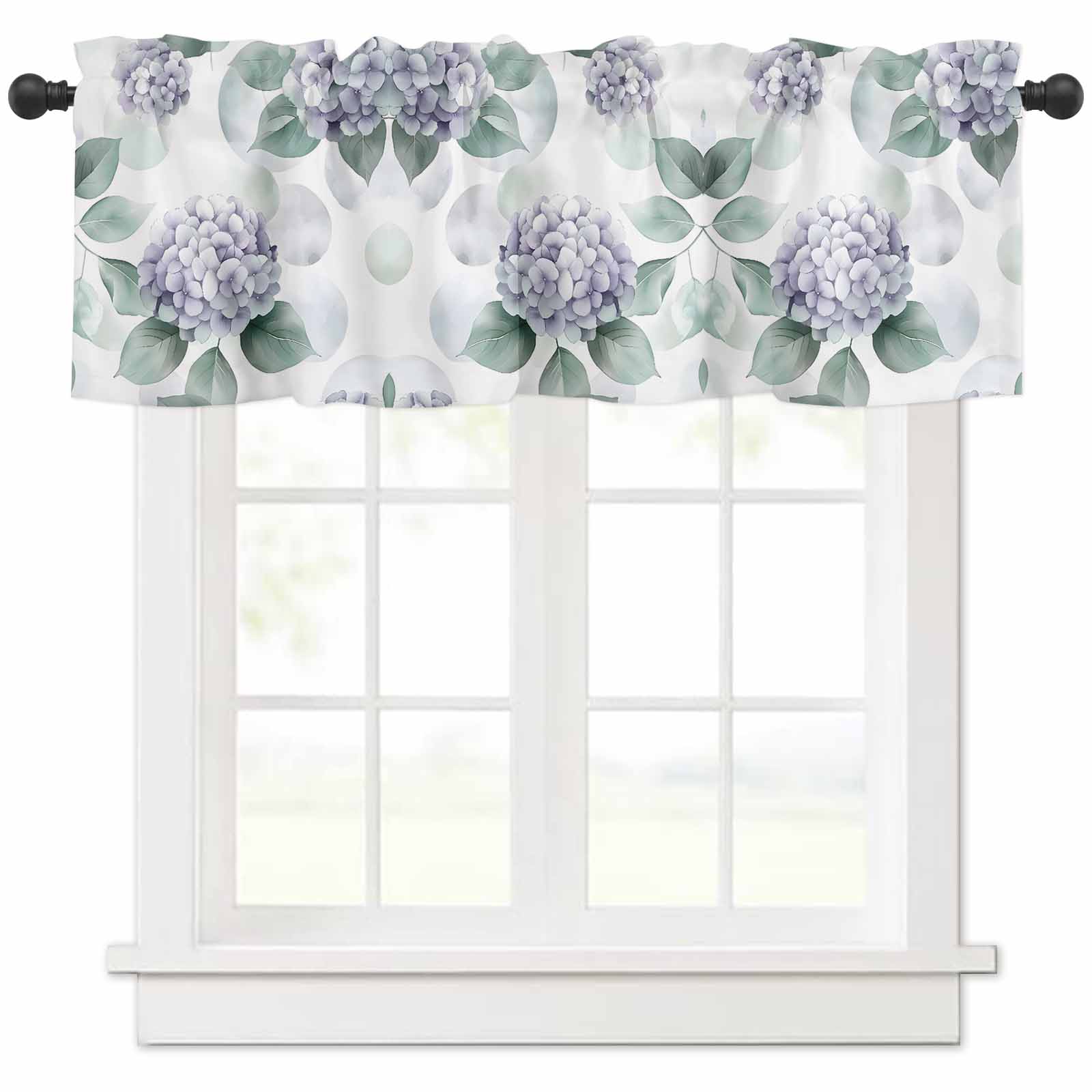 Spring Botanical Valances for Windows Farmhouse Kitchen Curtains ...
