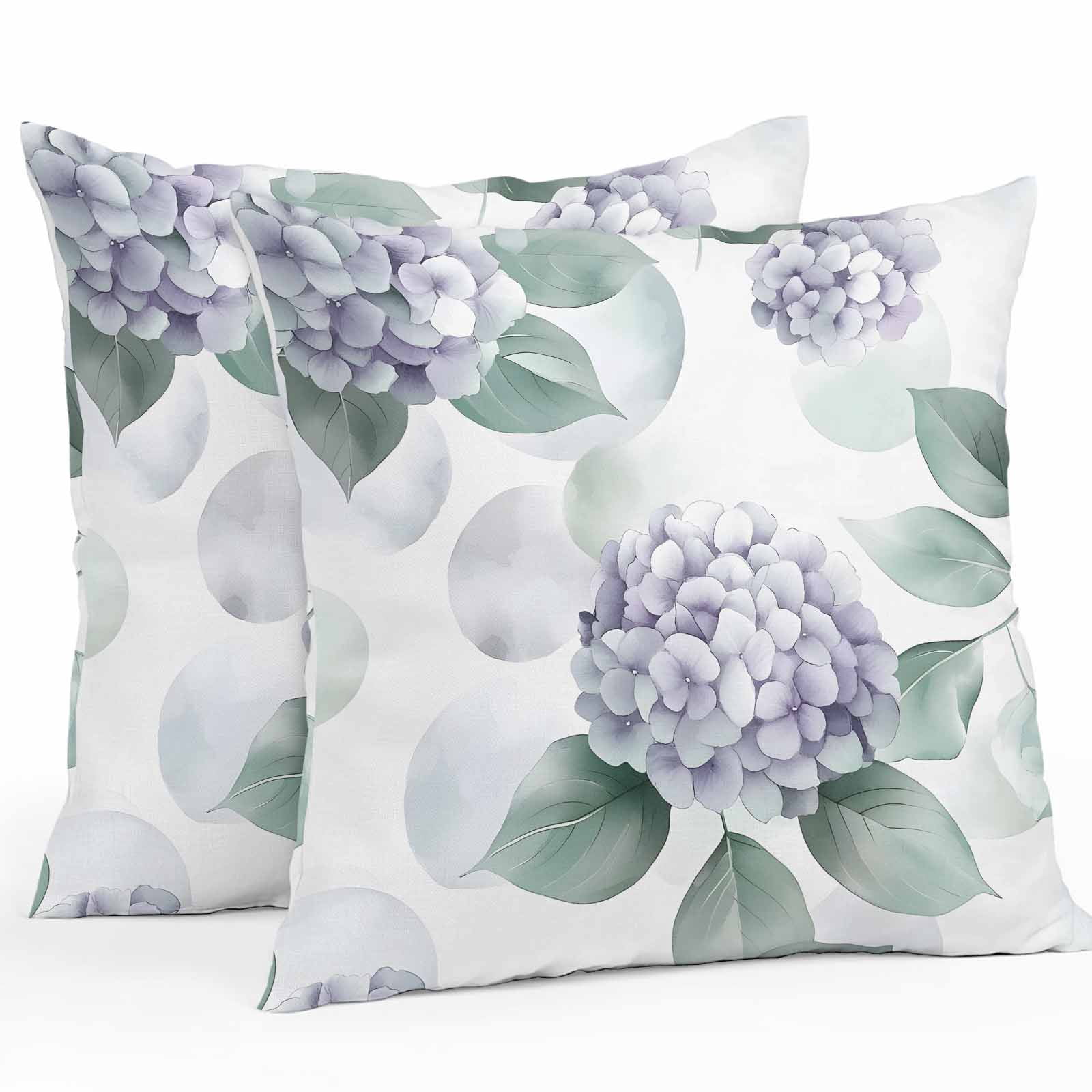 Spring Botanical Waterproof Outdoor Throw Pillow Covers 18''x18'' Pack ...