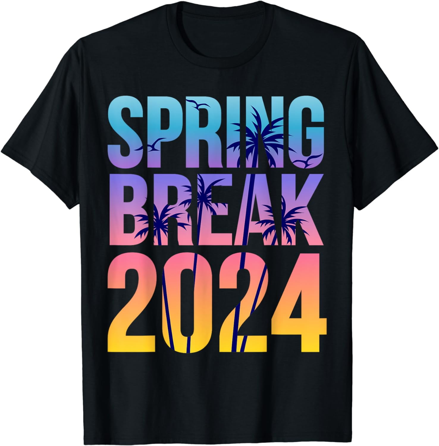 Spring Break 2024 - Retro Beach Scene Matching T-Shirt - Walmart.com
