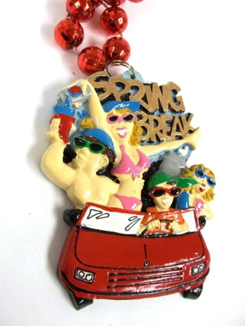 Spring Break Car Girls Beach Mardi Gras Bead Necklace - Walmart.com