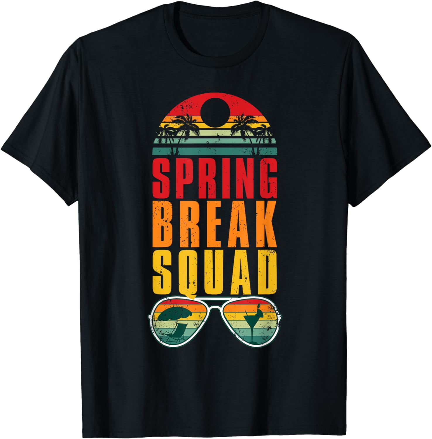 Spring Break Squad Beach Vacation Group Matching Retro T-Shirt ...