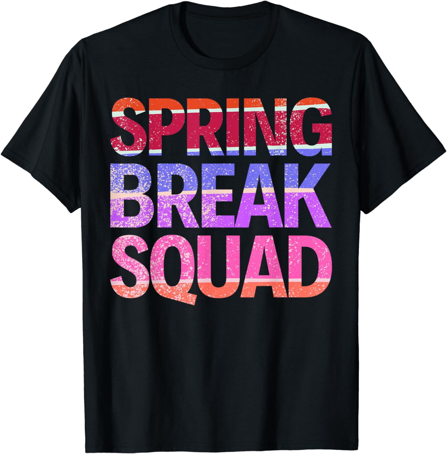 Spring Break Squad Retro Summer Trip Funny Family Reunion T-Shirt ...