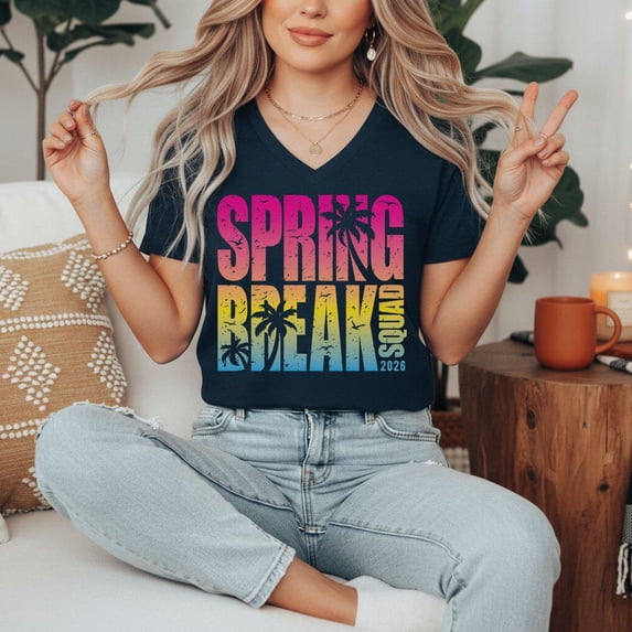 Spring Break Squad Shirt Retro Beach Party Shirt Colorful Spring Break ...