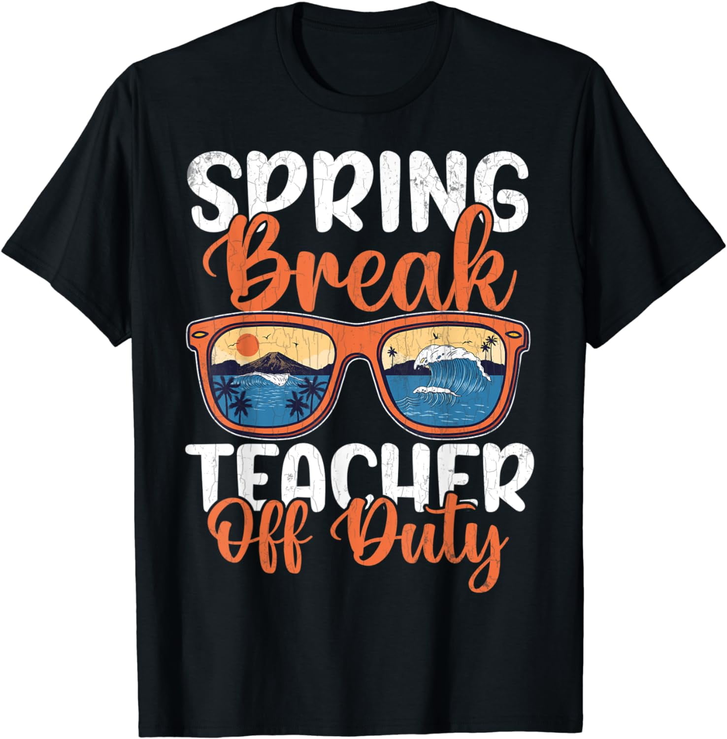 Spring Break Teacher Summer Holidays Beach Sea Lover Graphic T-Shirt ...