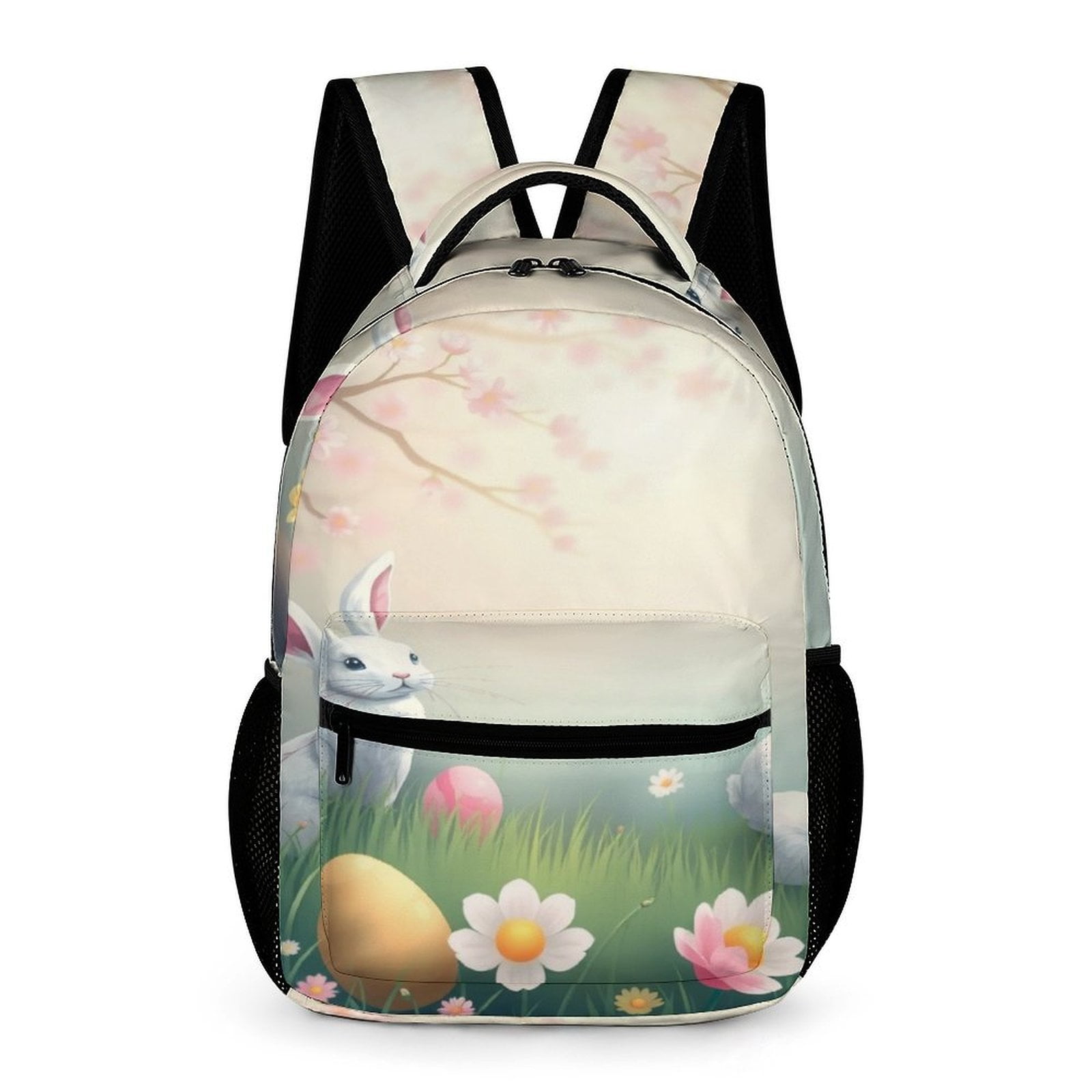 Spring Bunnies Eggs Travel Canvas Laptop Backpack For Women Men ...