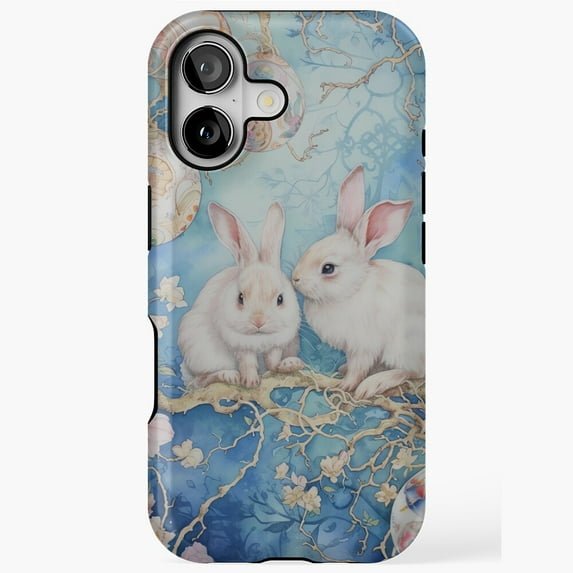 Spring Bunny Bounce Happy Rabbit iPhone Case 17 through 11 Pro Max ...