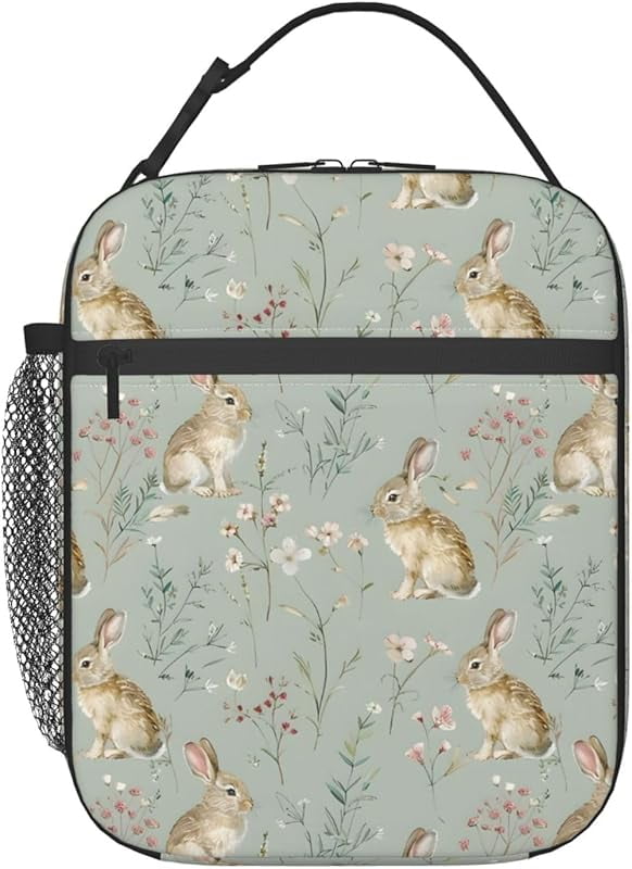 Spring Bunny Lunch Box for Women Men, Rabbit Insulated Lunch Box ...