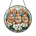 Spring Bunny Window Hanging – Stained Glass Style Garden Art - Walmart.com