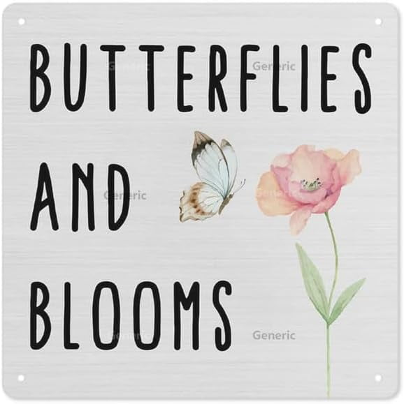 Spring Butterfly Gifts Decor Farmhouse Rustic Butterflies And Blooms ...