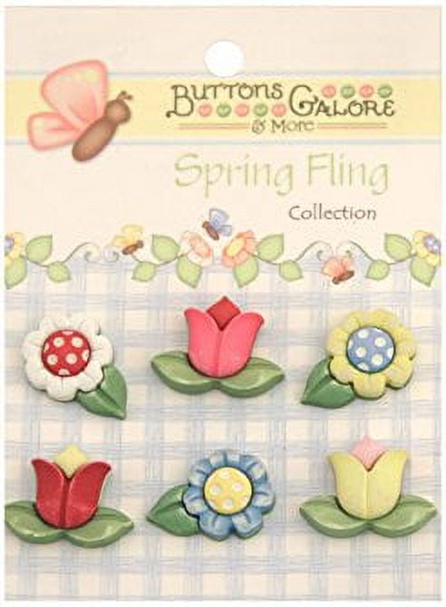 Spring Buttons-Spring Flowers - Walmart.com