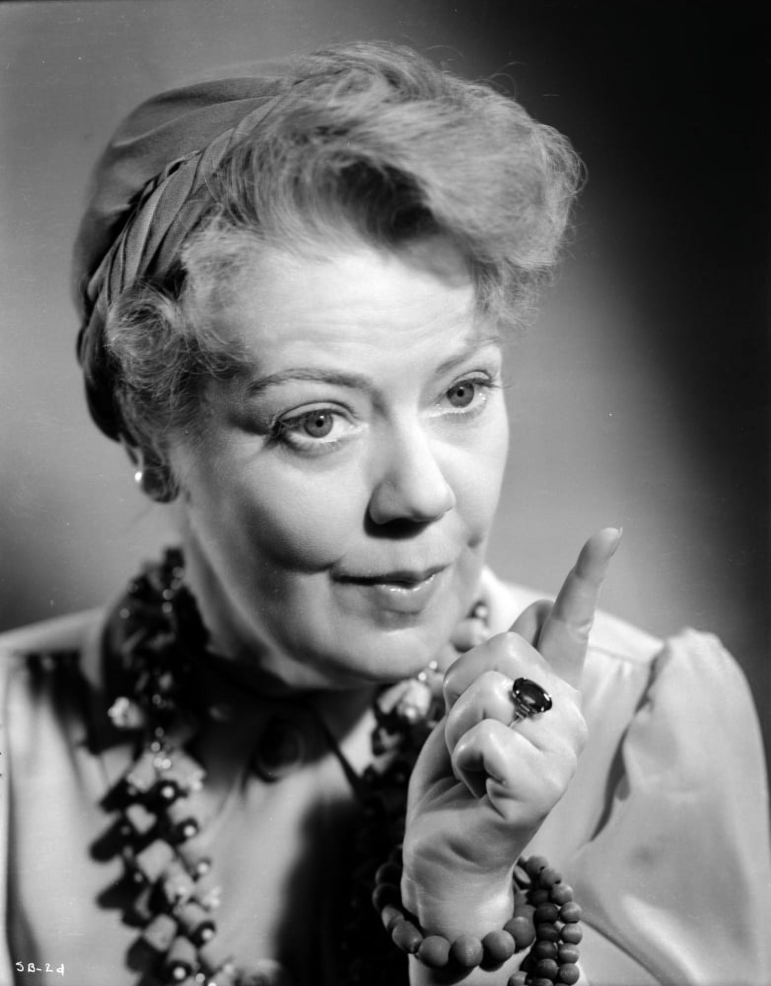 Spring Byington Pointing Pose in Black and White Close Up Portrait ...