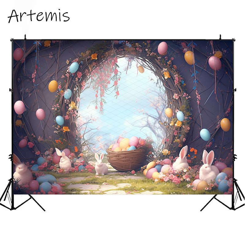 Spring Cake Smash Photography Backdrop Easter Egg Arch Mystery Door ...