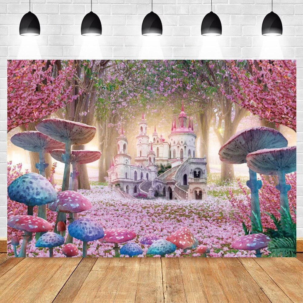 Spring Castle Floral Sea Tropical Forest Scene Photography Backdrop ...