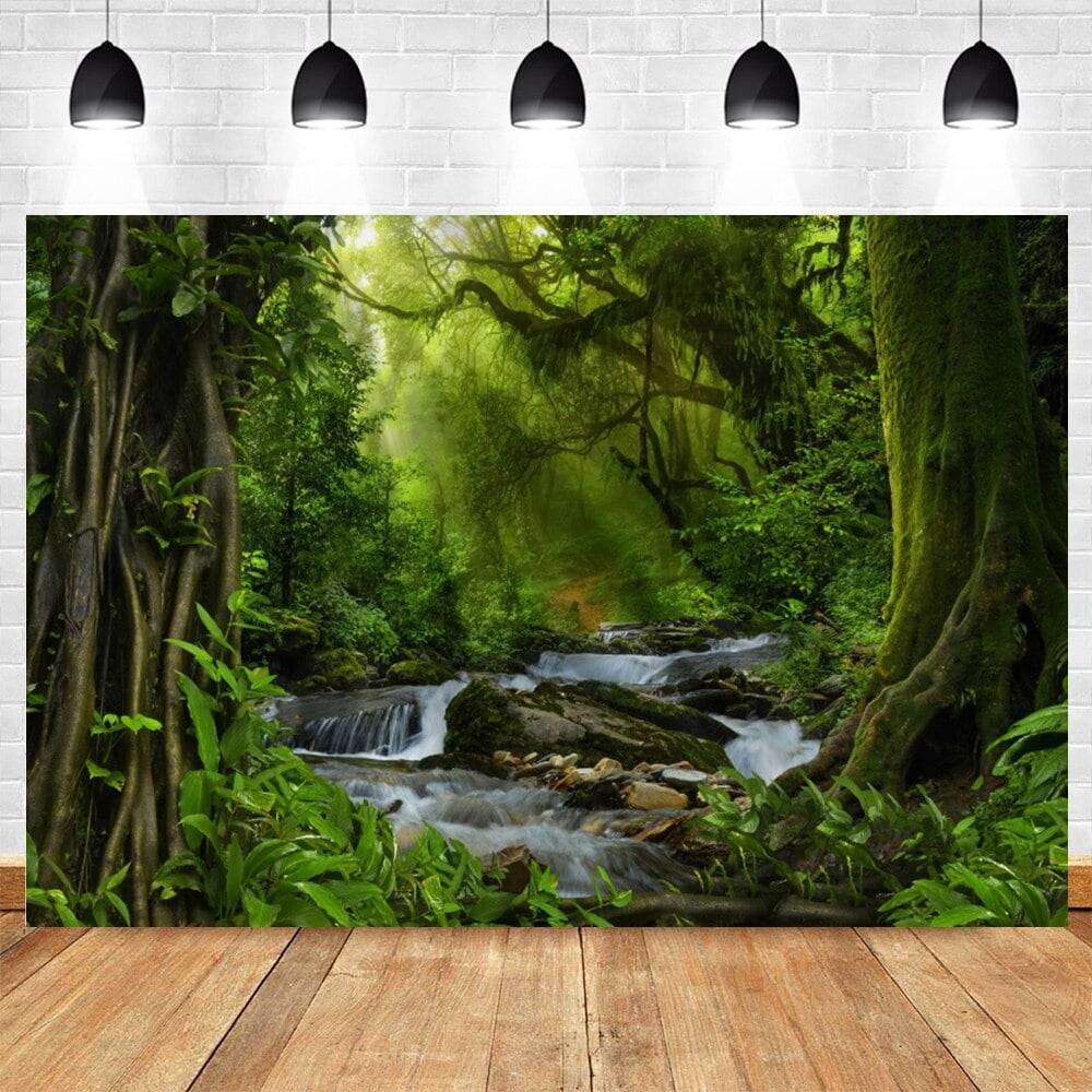 Spring Castle Floral Sea Tropical Forest Scene Photography Backdrop ...