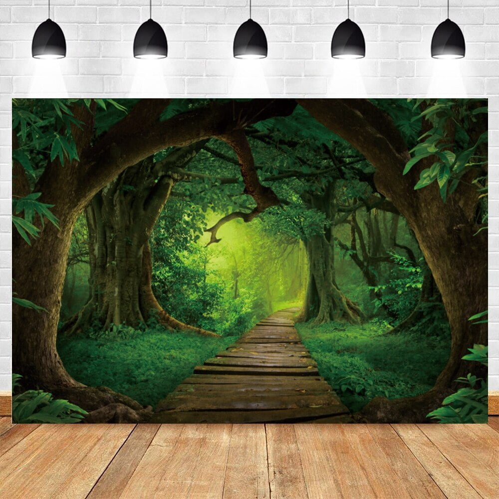 Spring Castle Floral Sea Tropical Forest Scene Photography Backdrop ...