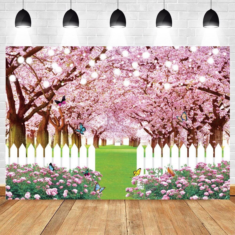 Spring Castle Floral Sea Tropical Forest Scene Photography Backdrop ...
