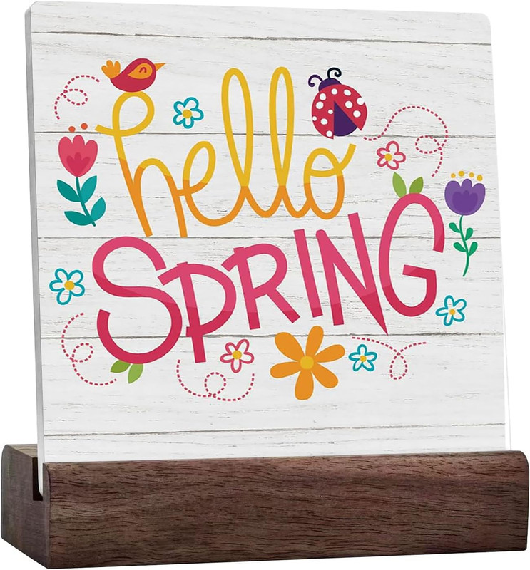 Spring Ceramic Desk Spring Decor Flowers Desk Decor Rustic Decorative ...