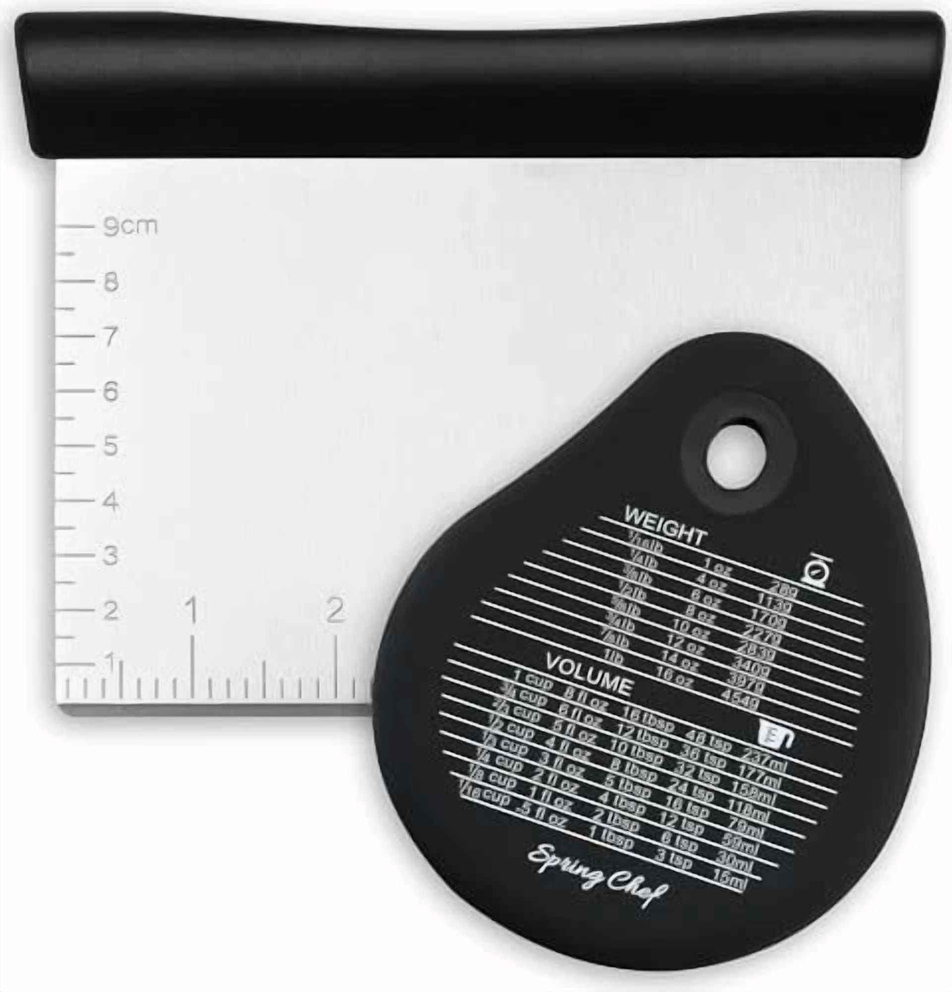 Spring Chef Bench Scraper, Stainless Steel Pastry Scraper Chopper, Best ...