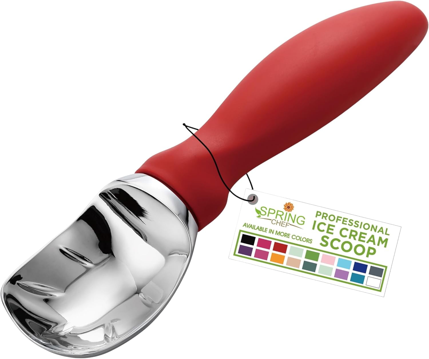 Spring Chef Ice Cream Scoop with Comfortable Handle, Black - Walmart.com