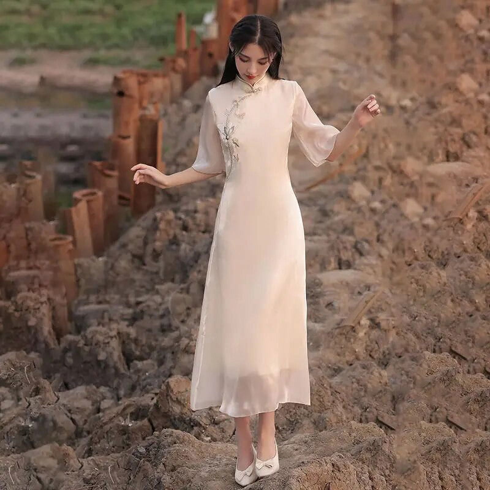 Spring Cheongsam Republic of Girl Temperament Young Style Retro Medium ...