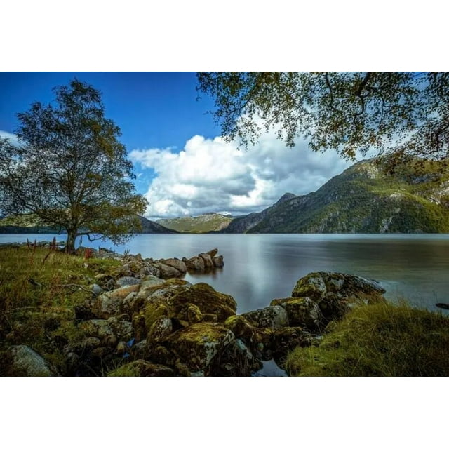 Spring Cherry Blossom Flowers River Boat Mountain Seaside Scenic ...