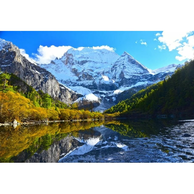 Spring Cherry Blossom Flowers River Boat Mountain Seaside Scenic ...